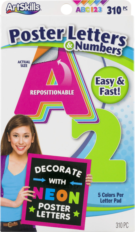 ArtSkills Poster Letters & Numbers - 310 PC ArtSkills(672125014646): customers reviews @ listex ...