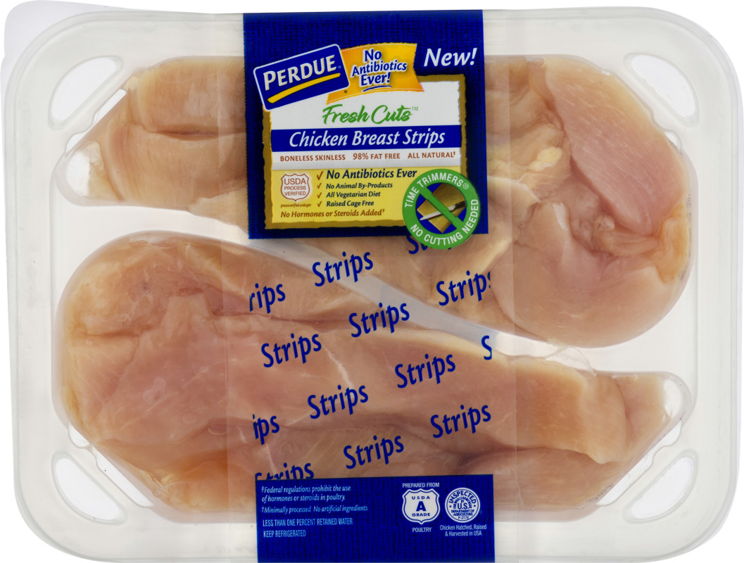 Perdue Fresh Cuts Boneless and Skinless Chicken Breast Strips Perdue ...