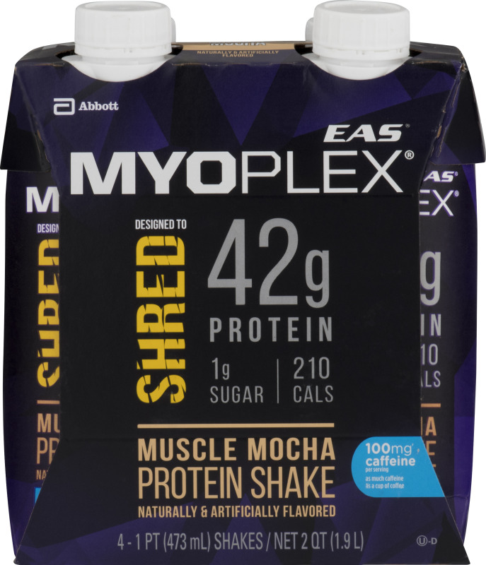 EAS Myoplex Protein Shake Muscle Mocha - 4 CT EAS(791083665223 ...