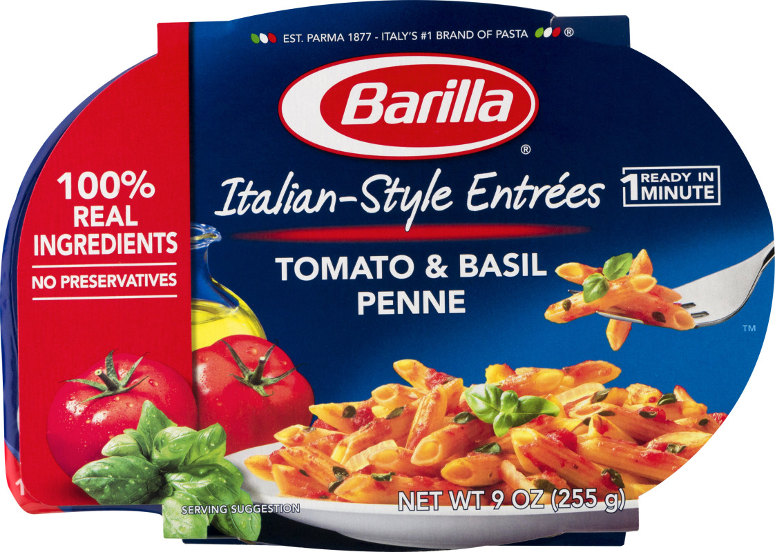 Barilla Pasta Italian-Style Entrees Tomato & Basil Penne Barilla ...