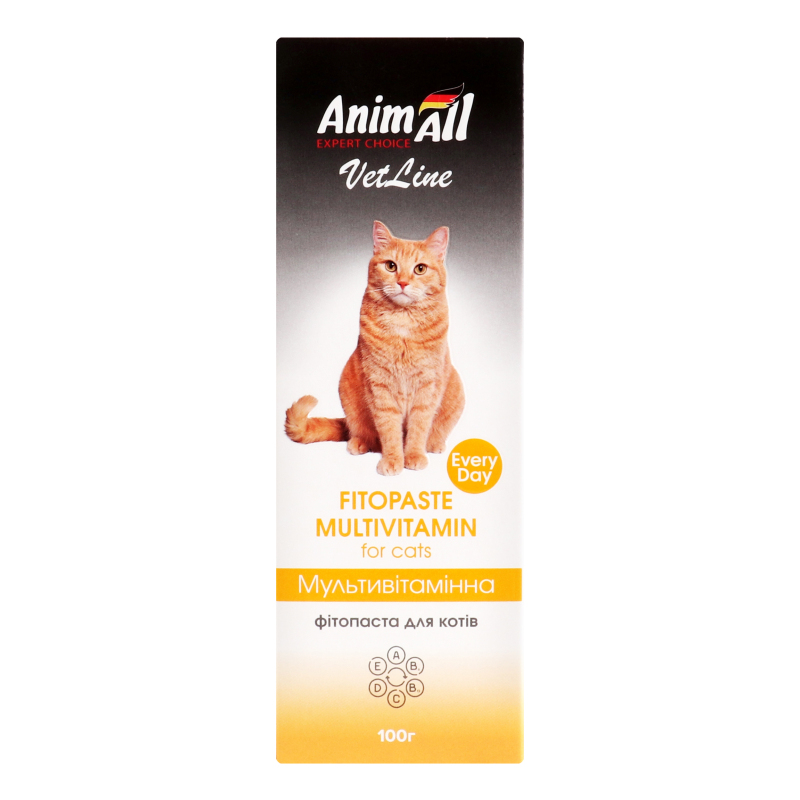 Фитопаста для котов Мультивитаминная VetLine AnimAll 100г AnimАll ...