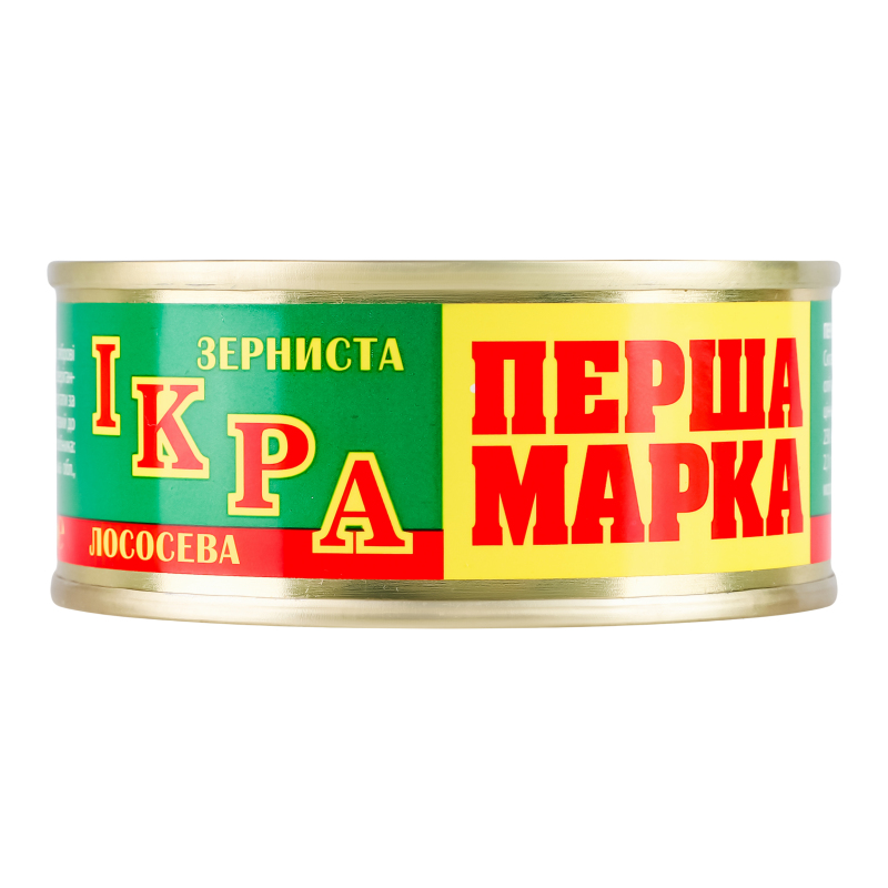 Икра лососевая зернистая соленая Перша Марка ж/б 80г Перша Марка ...