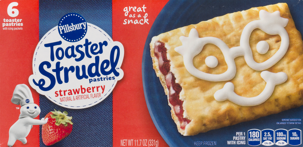 Pillsbury Toaster Strudel Pastries Strawberry - 6 CT Toaster Strudel ...