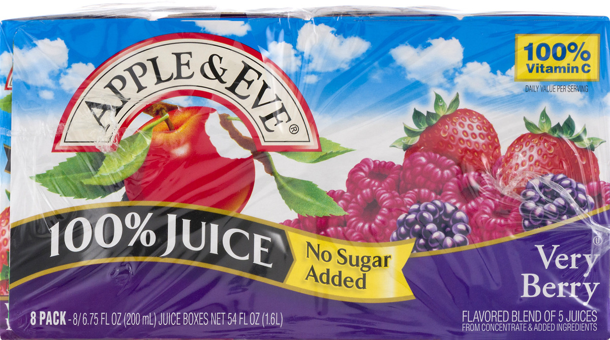 Apple & Eve 100% Juice Very Berry Juice Boxes - 8 CT Apple & Eve ...