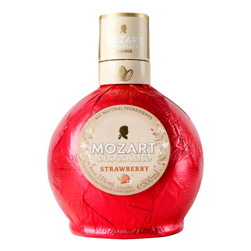 Ликер 0.5л 15% White Chocolate Cream Strawberry Mozart бут Mozart ...