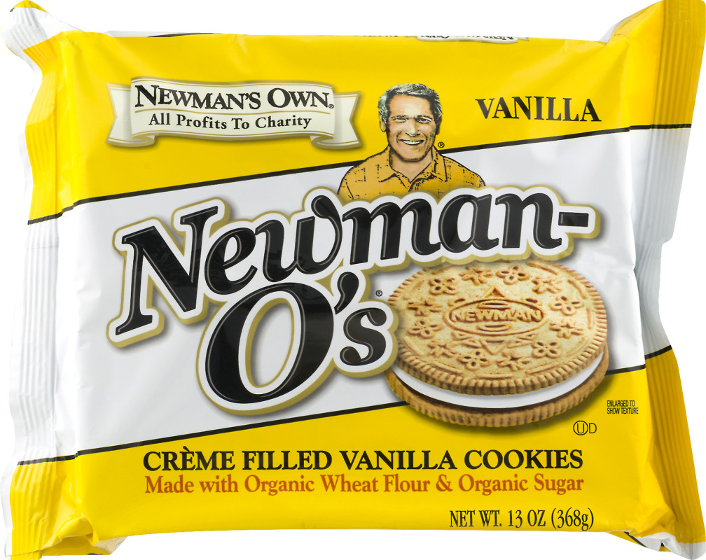 Newman's Own Organics Newman-O's Vanilla Creme Filled Vanilla Cookies ...