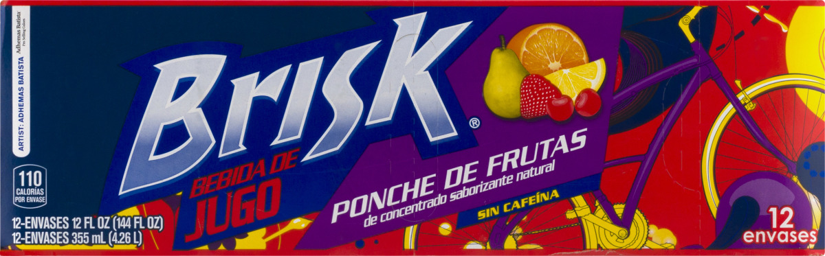 Brisk Juice Drink Fruit Punch - 12 CT Brisk(12000638411): customers ...