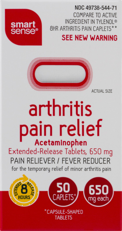 Smart Sense Arthritis Pain Relief Acetaminophen Caplets - 50 CT Smart ...