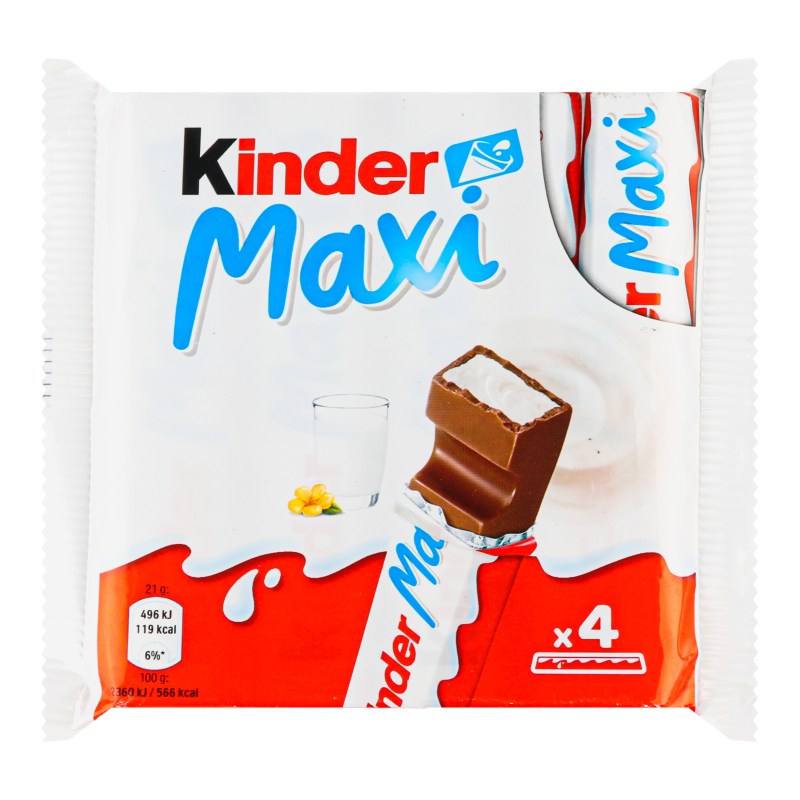 Шоколад молочный с молочной начинкой Maxi Kinder м/у 84г Kinder ...