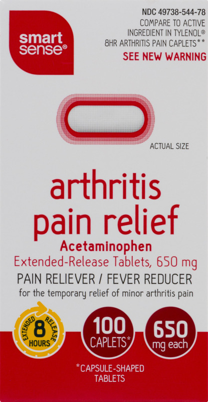 Smart Sense Arthritis Pain Relief Acetaminophen Caplets - 100 CT Smart ...