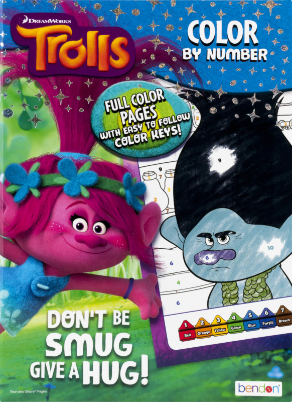 DreamWorks Trolls Color By Number Book DreamWorks(9781505023008 ...