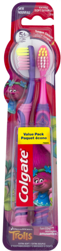 Colgate Trolls Toothbrushes Extra Soft Value Pack - 2 PK Colgate ...