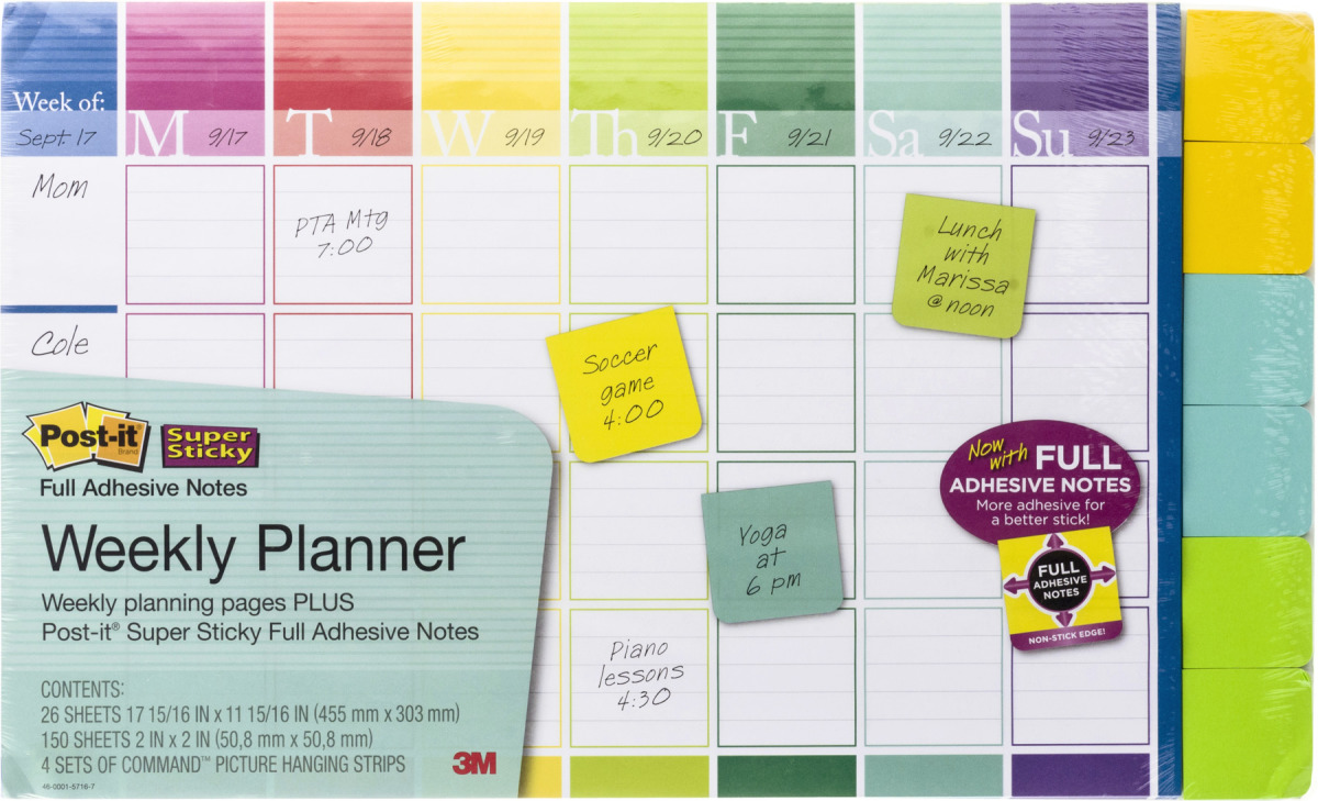 Post-it Notes Super Sticky Weekly Planner Post-it(51141956695 ...