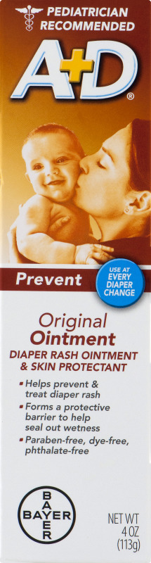 A+D Original Diaper Rash & Skin Protectant Ointment A+D(41100811240 ...