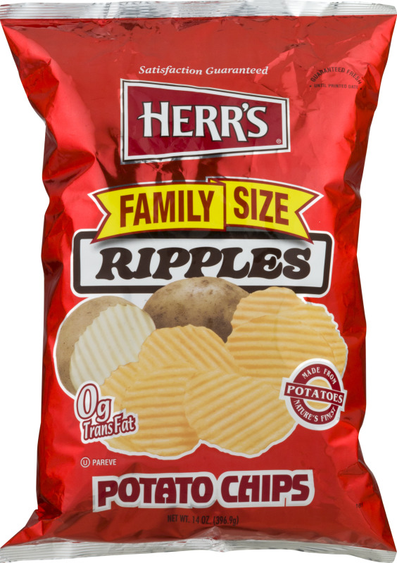 Herr's Potato Chips Ripples Family Size Herr's(72600009301): customers ...