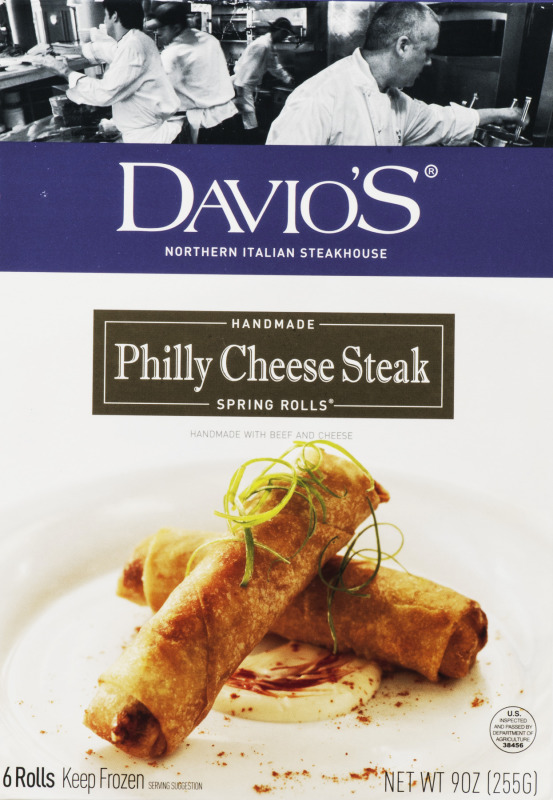 Davio's Handmade Philly Cheese Steak Spring Rolls - 6 CT Davio's ...