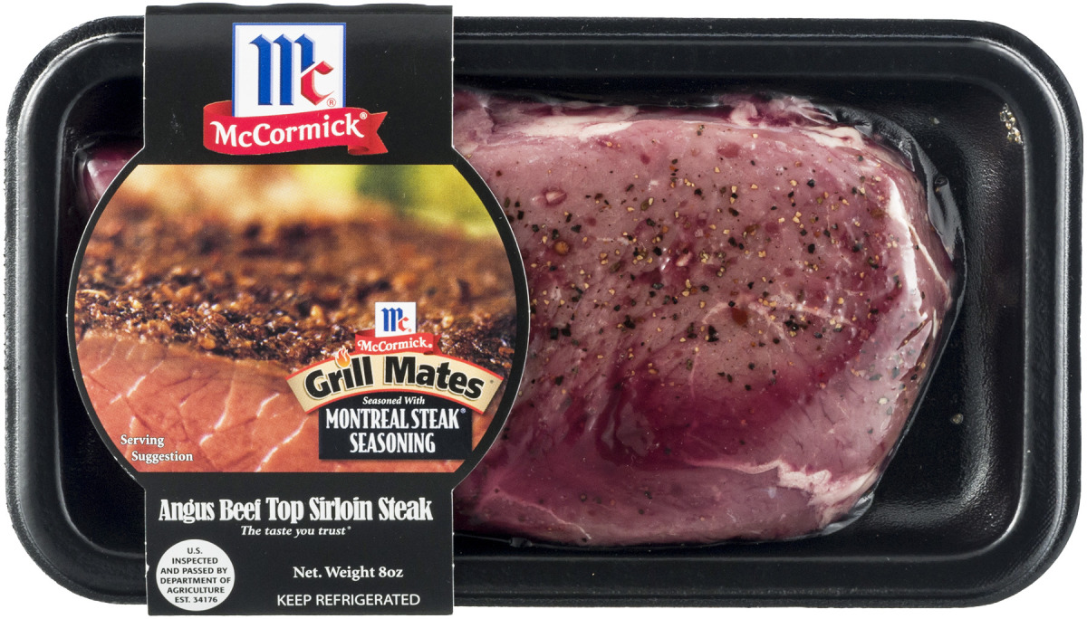 McCormick Angus Beef Top Sirloin Seasoned With Grill Mates Montreal ...