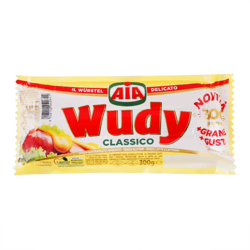 Сосиски из курицы и индейки Classico Wudy в/у 300г Wudy(8008110040642 ...