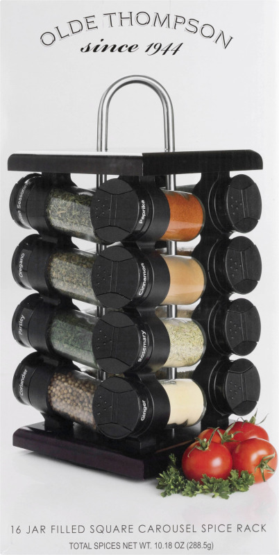 Olde Thompson Square Carousel Spice Rack - 16 CT Olde Thompson ...