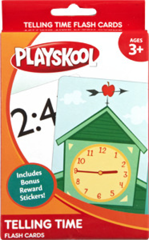Playskool Ages 3+ Telling Time Flash Cards Playskool(788958115105 ...