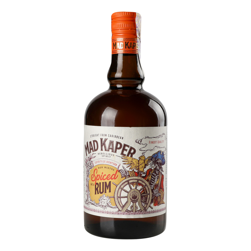 Напиток алкогольный 0.7л 35% на основе рома Spiced Mad Kaper бут Mad ...