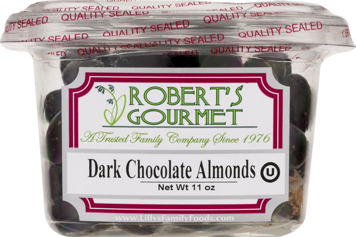 Robert's Gourmet Dark Chocolate Almonds Robert's Gourmet(648570005805 ...
