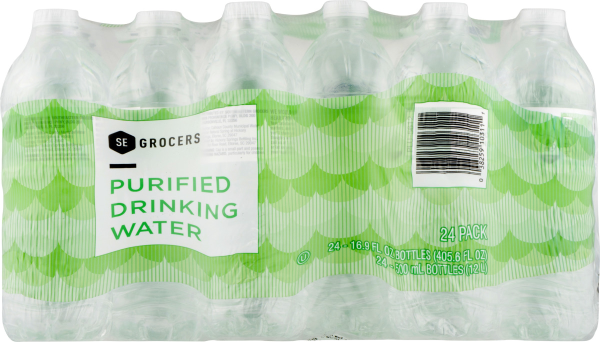 SE Grocers Drinking Water Purified - 24 PK SE Grocers(38259103111 ...