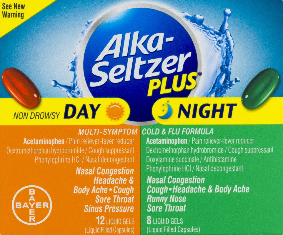 Alka-Seltzer Plus Non-Drowsy Day/Night Liquid Gels - 20 CT Alka-Seltzer ...