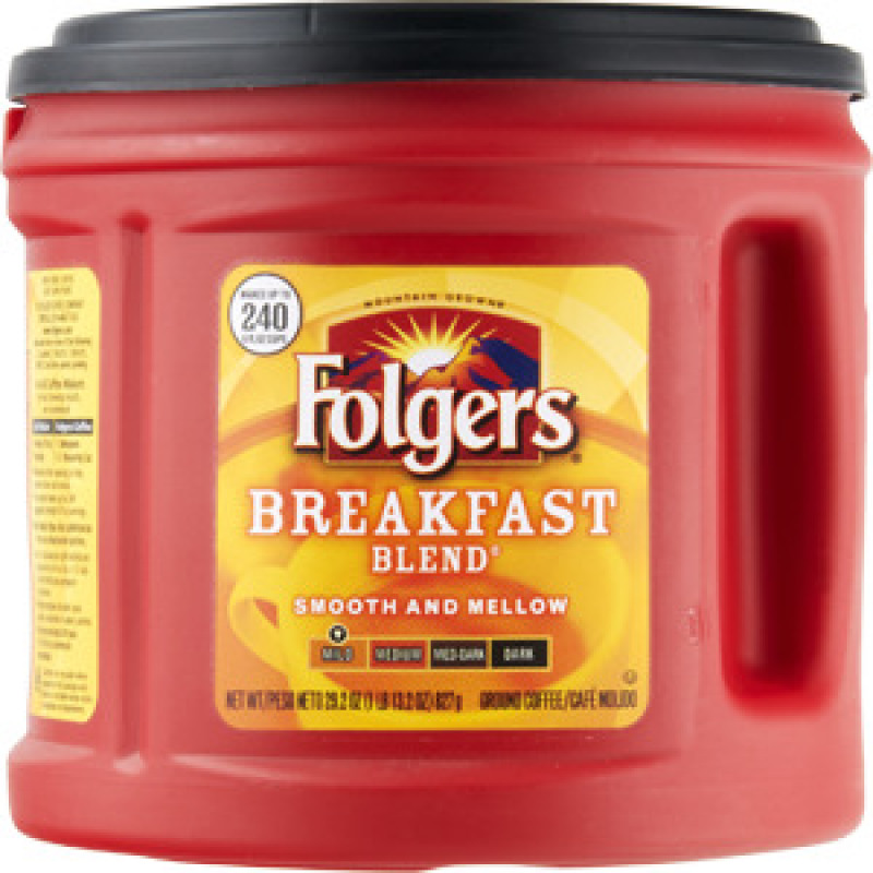 Folgers Breakfast Blend Mild Roast Ground Coffee Folgers(25500003894 ...