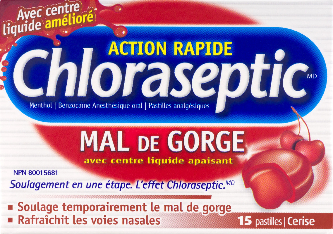 (CN) Chloraseptic Mal De Gorge Cerise - 15 CT, Chloraseptic Sore Throat ...