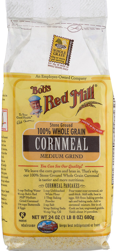 Bob's Red Mill Stone Ground 100% Whole Grain Cornmeal Medium Grind Bob ...