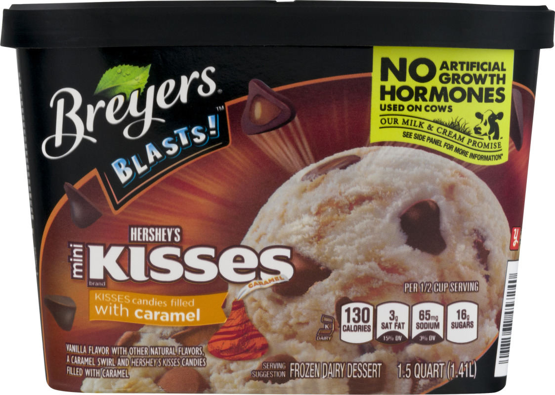 Breyers Ice Cream Blasts! Mini Hershey's Kisses Breyers(77567457240 ...