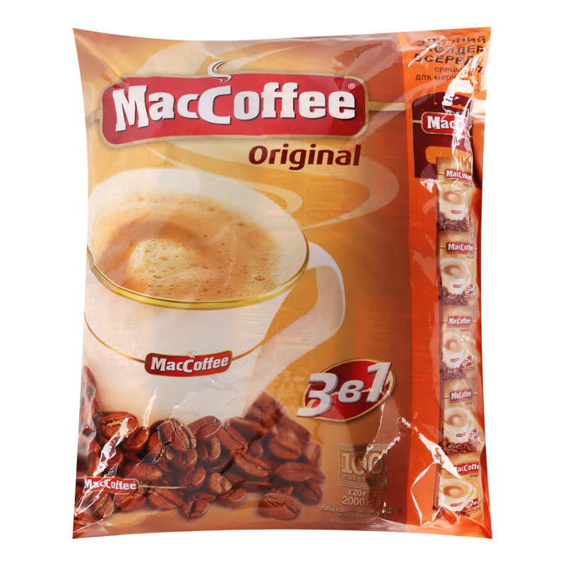 Напиток кофейный растворимый 3в1 Original МасCoffee м/у 100x20г ...