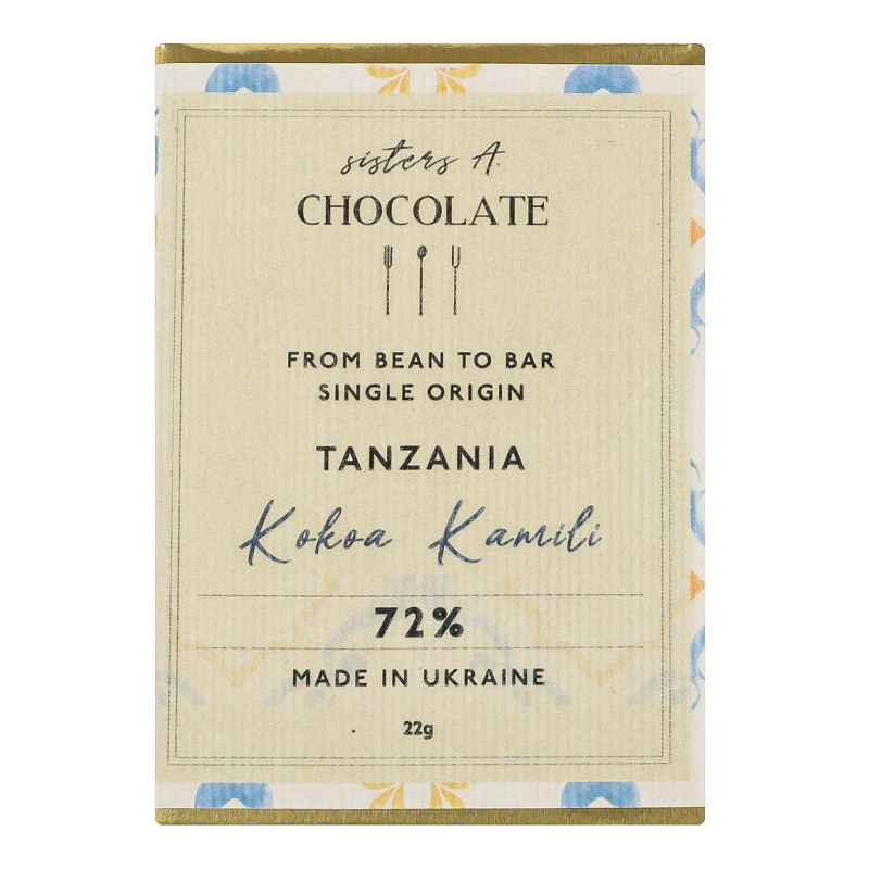 Шоколад 72% темный Tanzania Sisters A Chocolate м/у 22г Sisters A ...