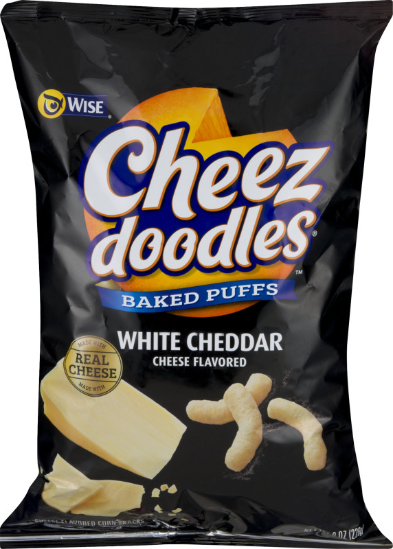 Wise Cheez Doodles Baked Puffs White Cheddar Cheese Wise(41262284449 ...