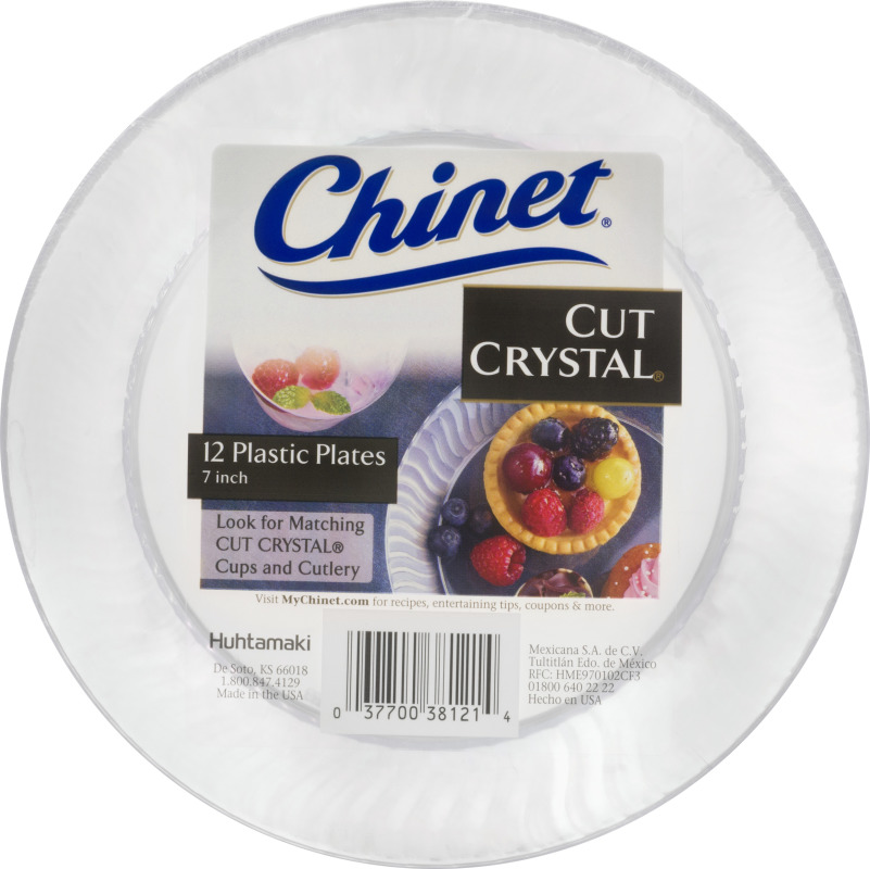 Chinet Plastic Plates Cut Crystal 7 inch - 12 CT Chinet(37700381214 ...