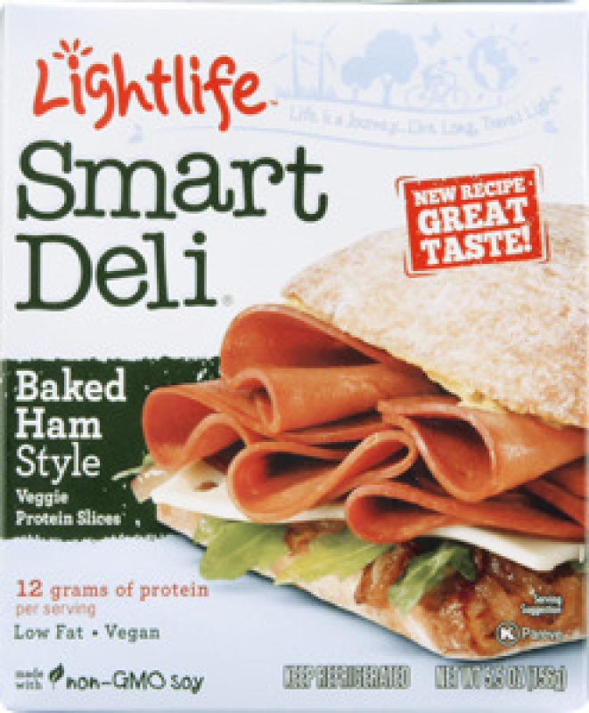 Lightlife Smart Deli Veggie Protein Slices Baked Ham Style Lightlife ...