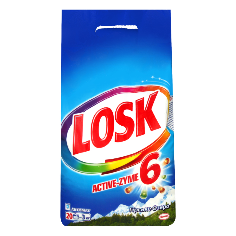 Порошок пральний Losk Гірське Озеро Automat 3кг Losk(9000100974080 ...