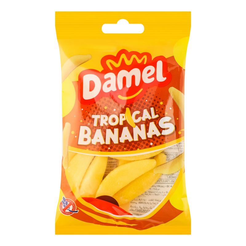 Конфеты желейные Tropical bananas Damel м/у 80г Damel(8411500116696 ...