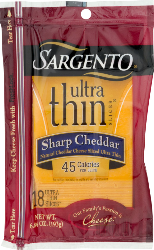 Sargento Ultra Thin Sharp Cheddar Slices - 18 CT Sargento(46100002261 ...