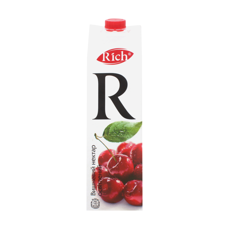 Нектар вишневый осветленный Rich т/п 1л Rich(4607042439872): купить в ...