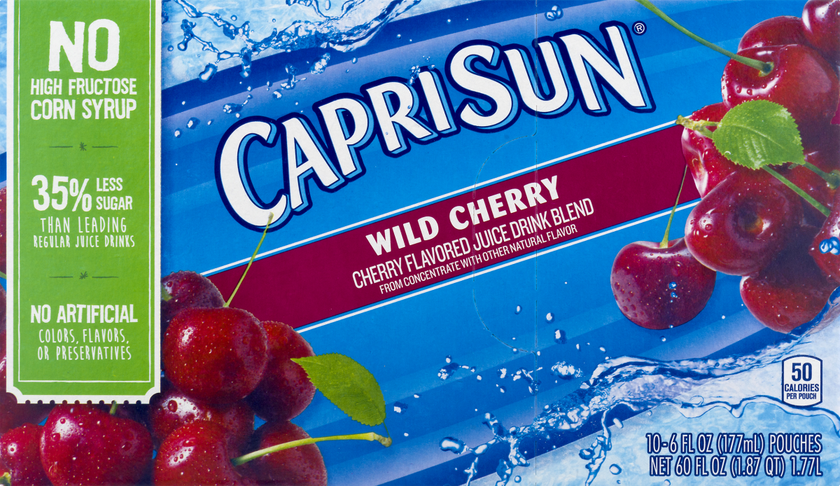 Capri Sun Juice Drink Blend Wild Cherry - 10 CT Capri Sun(87684001004 ...