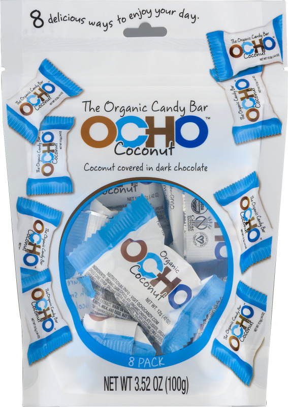 OCHO Coconut The Organic Candy Bar - 8 PK Ocho(859815002880): customers ...