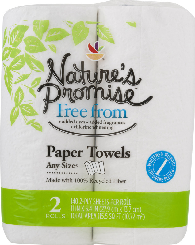 Nature's Promise Any Size Paper Towels - 2 CT Nature's Promise ...