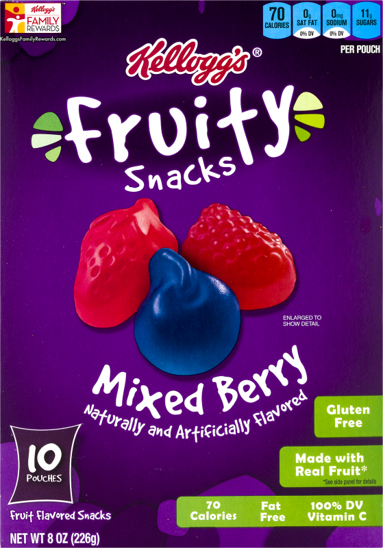 Kellogg's Fruity Snacks Mixed Berry - 10 CT Kellogg's(38000561931 ...