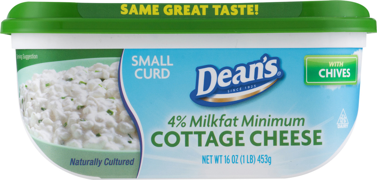 Dean's 4% Milkfat Cottage Cheese with Chives Small Curd Dean's ...