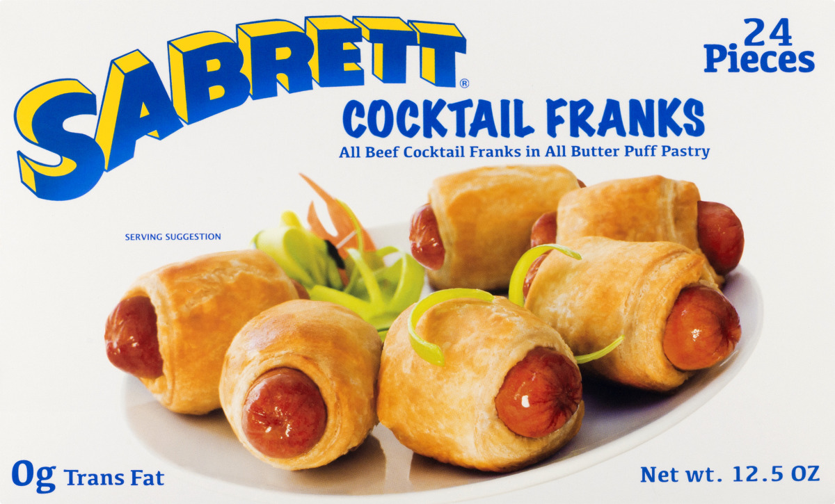 Sabrett Cocktail Beef Franks in All Butter Puff Pastry - 24 PCS Sabrett ...