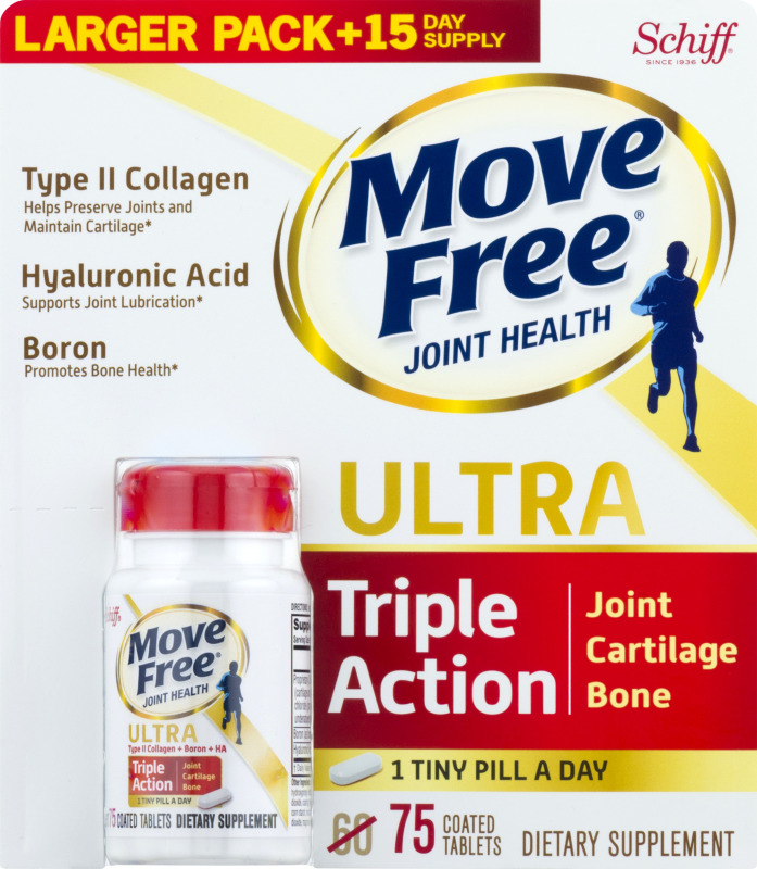 Move Free Joint Health Ultra Triple Action Coated Tablets - 75 CT ...