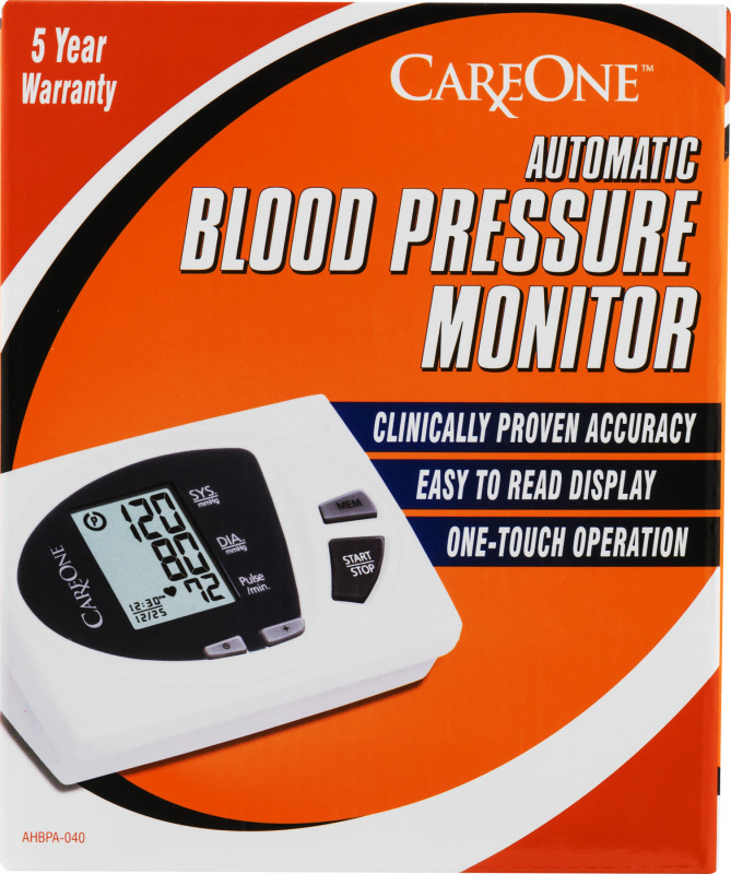 CareOne Automatic Blood Pressure Monitor CareOne(41520034472 ...