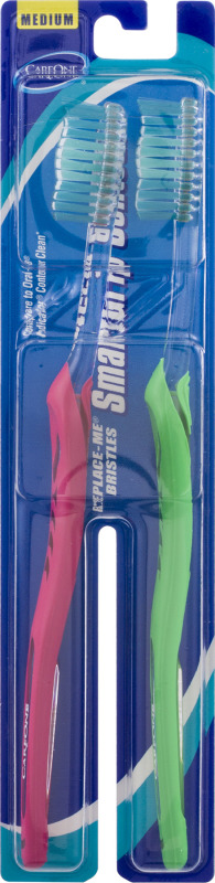 CareOne SmartGrip Contour Toothbrushes Medium - 2 CT CareOne ...